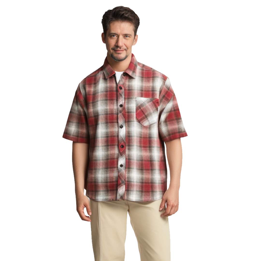 2 Pack Men's Plaid Shirt | LEEHANTON